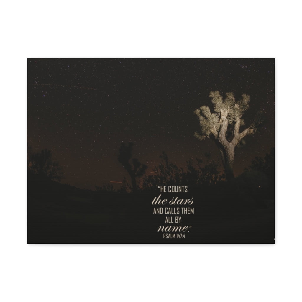 Scripture Walls Psalm 147:4 Counts The Stars Bible Verse Canvas ...