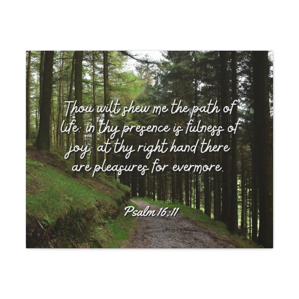 Scripture Walls Psalm 16:11 The Path Of Life Bible Verse Canvas ...