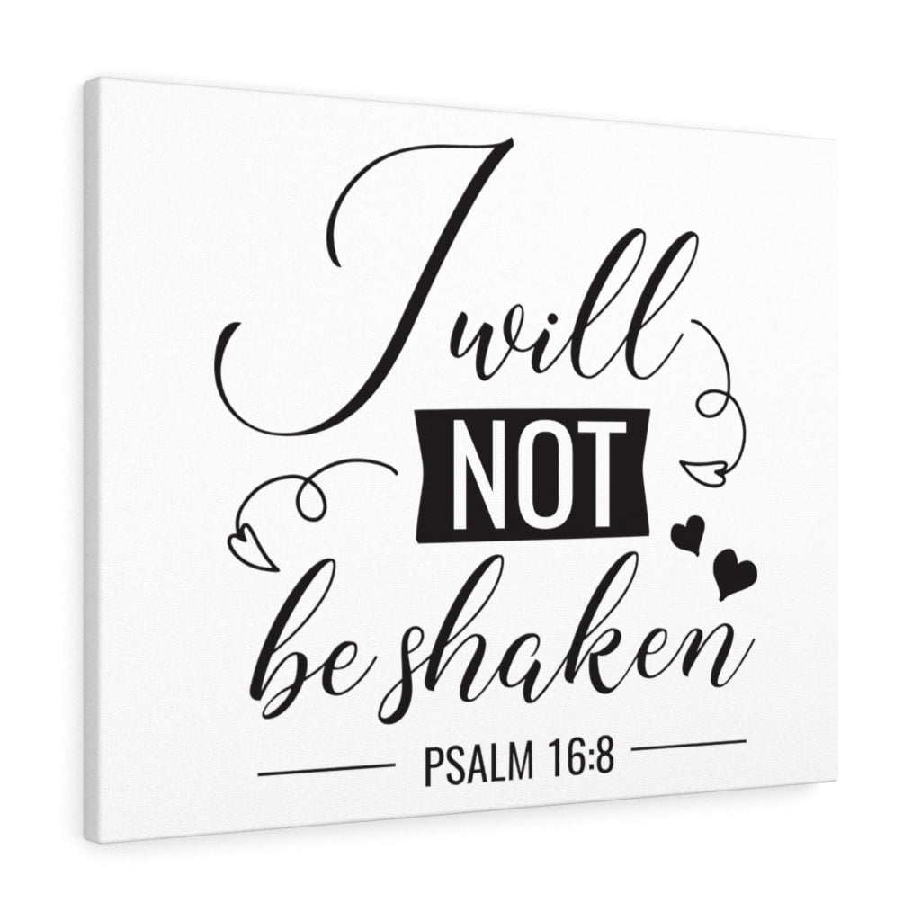 Scripture Walls Psalm 16:8 I Will Not Bible Verse Canvas Christian Wall ...