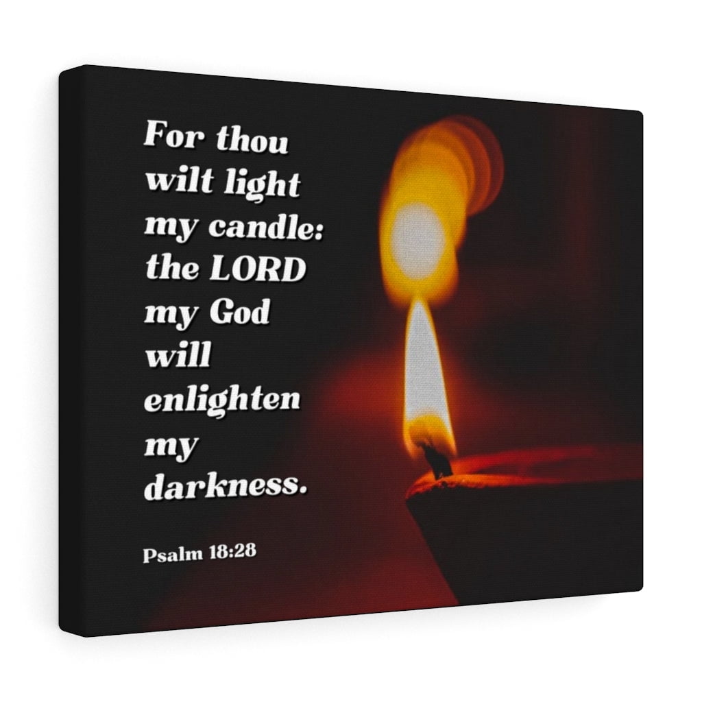 Scripture Walls Psalm 18:28 Enlighten My Darkness Bible Verse Canvas ...