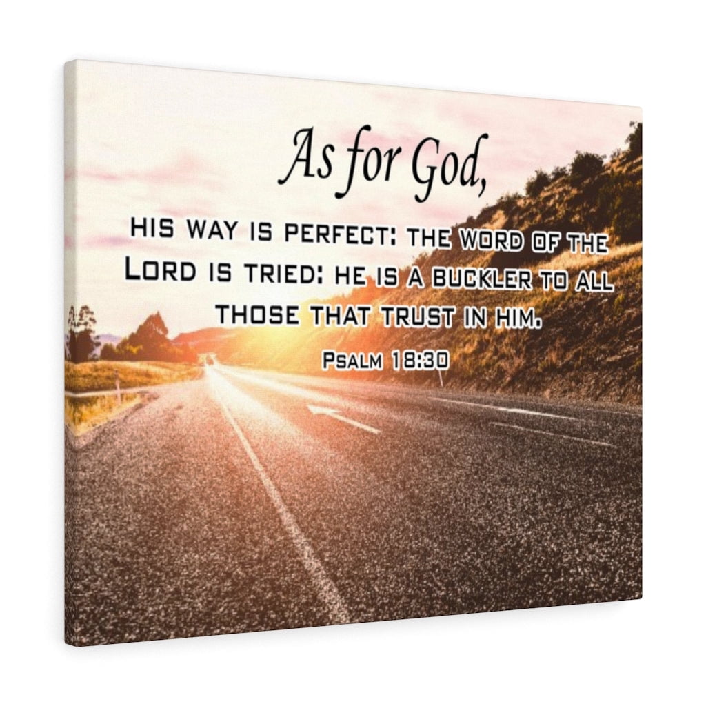 Scripture Walls Psalm 18:30 As For God Scripture Bible Verse Canvas ...