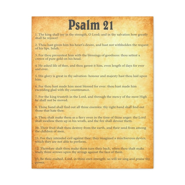 Scripture Walls Psalm 21 Chapter Gold Bible Canvas Christian Wall Art ...