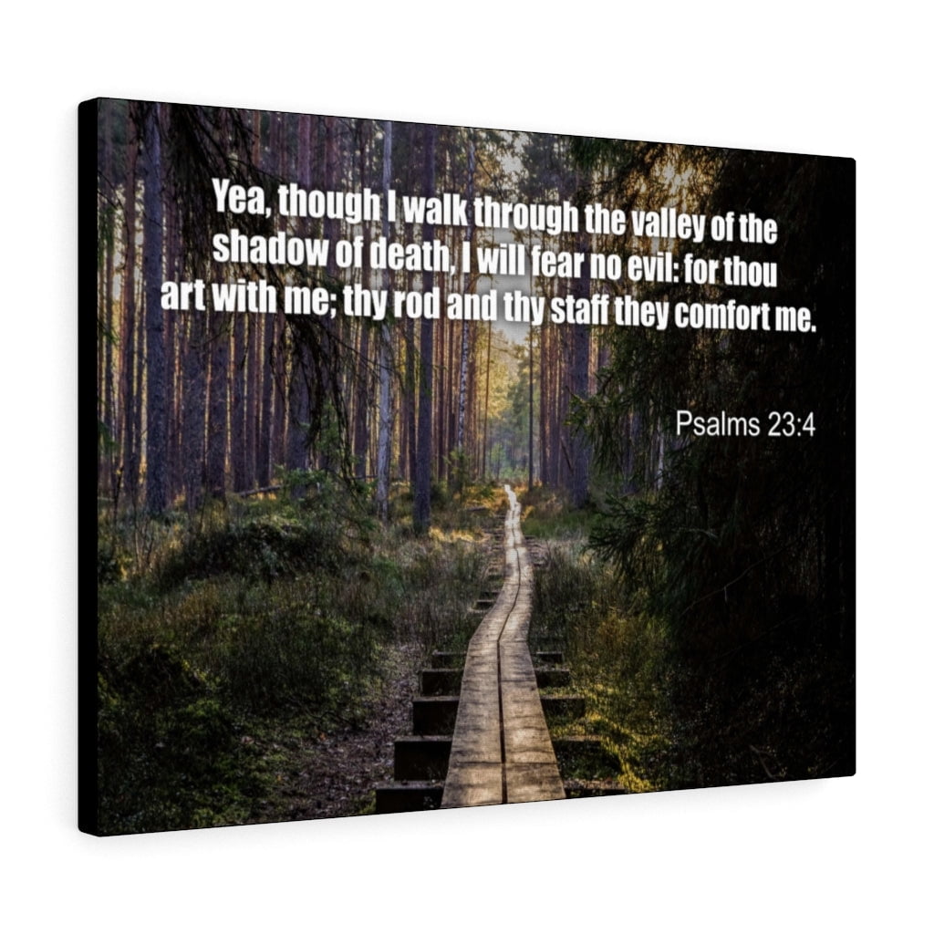 Scripture Walls Psalm 23:4 I Will Fear No Evil Bible Verse Canvas ...