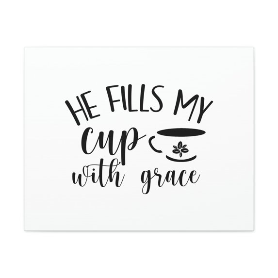 Scripture Walls Psalm 23:5 He Fills My Cup With Grace Christian Wall ...