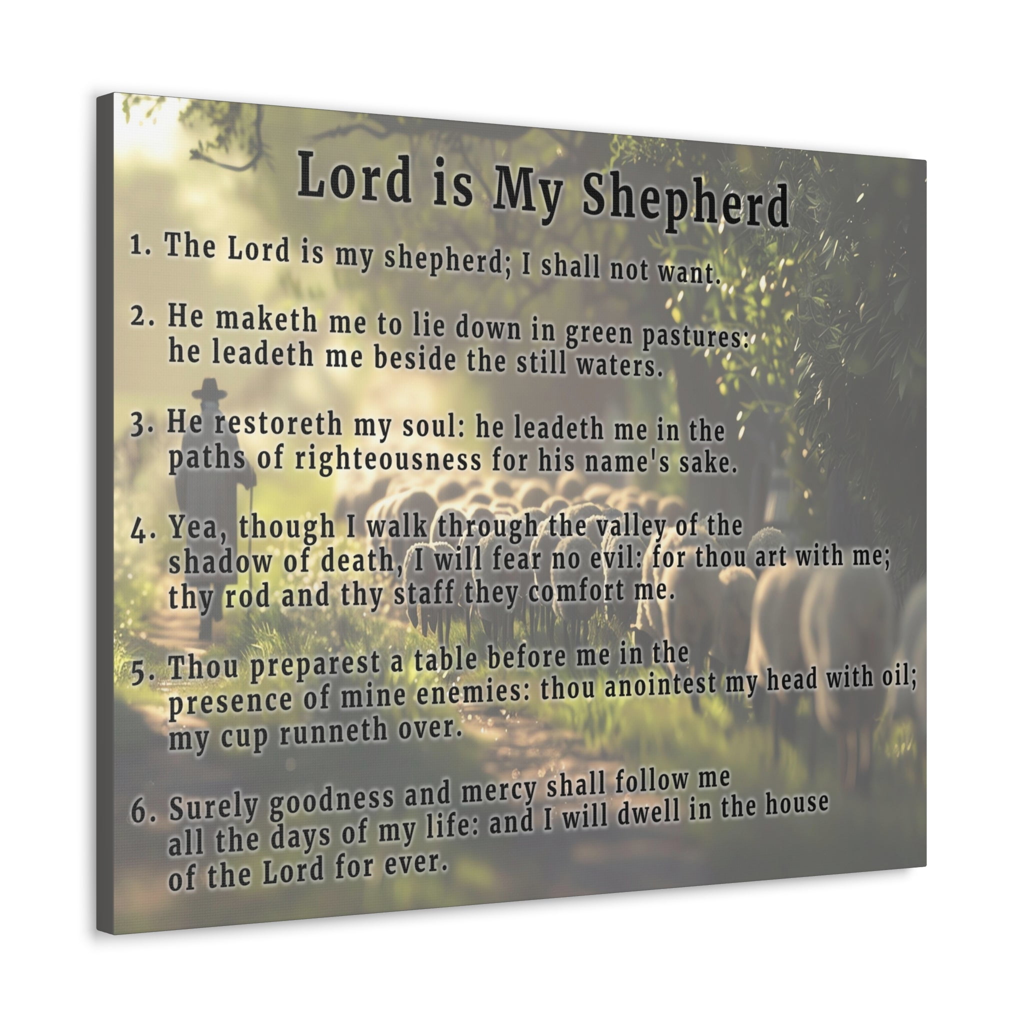 Scripture Walls Psalm 23 Green Pastures Bible Verse Canvas Christian ...