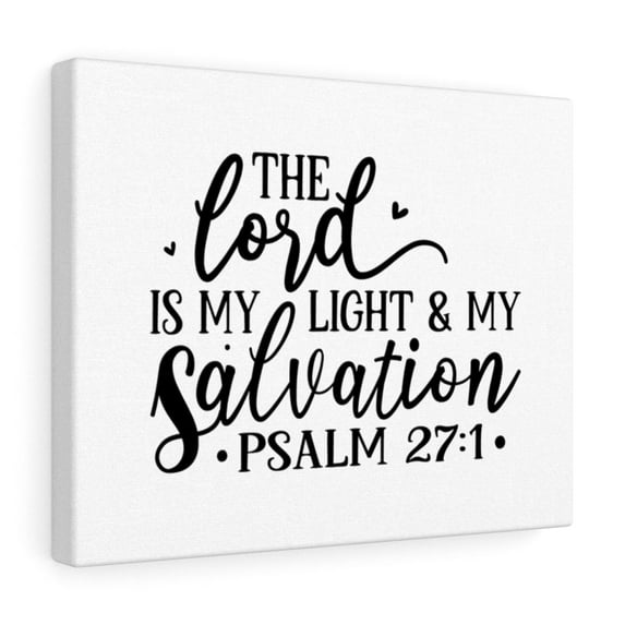 Scripture Walls Psalm 27:1 Light & My Salvation Bible Verse Canvas ...