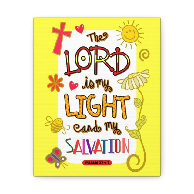 Scripture Walls Psalm 27:1 Lord Light Salvation Bible Verse Canvas ...