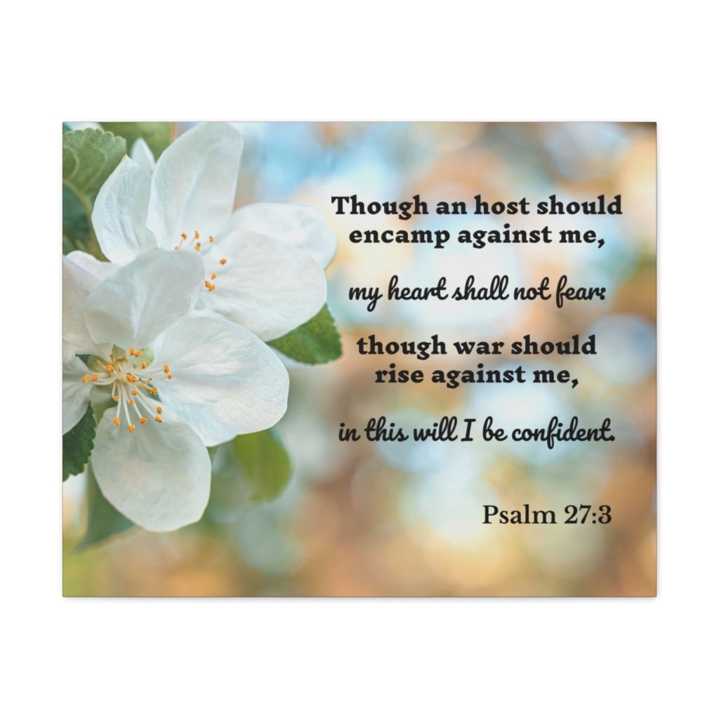 Scripture Walls Psalm 27:3 Heart Shall Not Fear Bible Verse Canvas ...