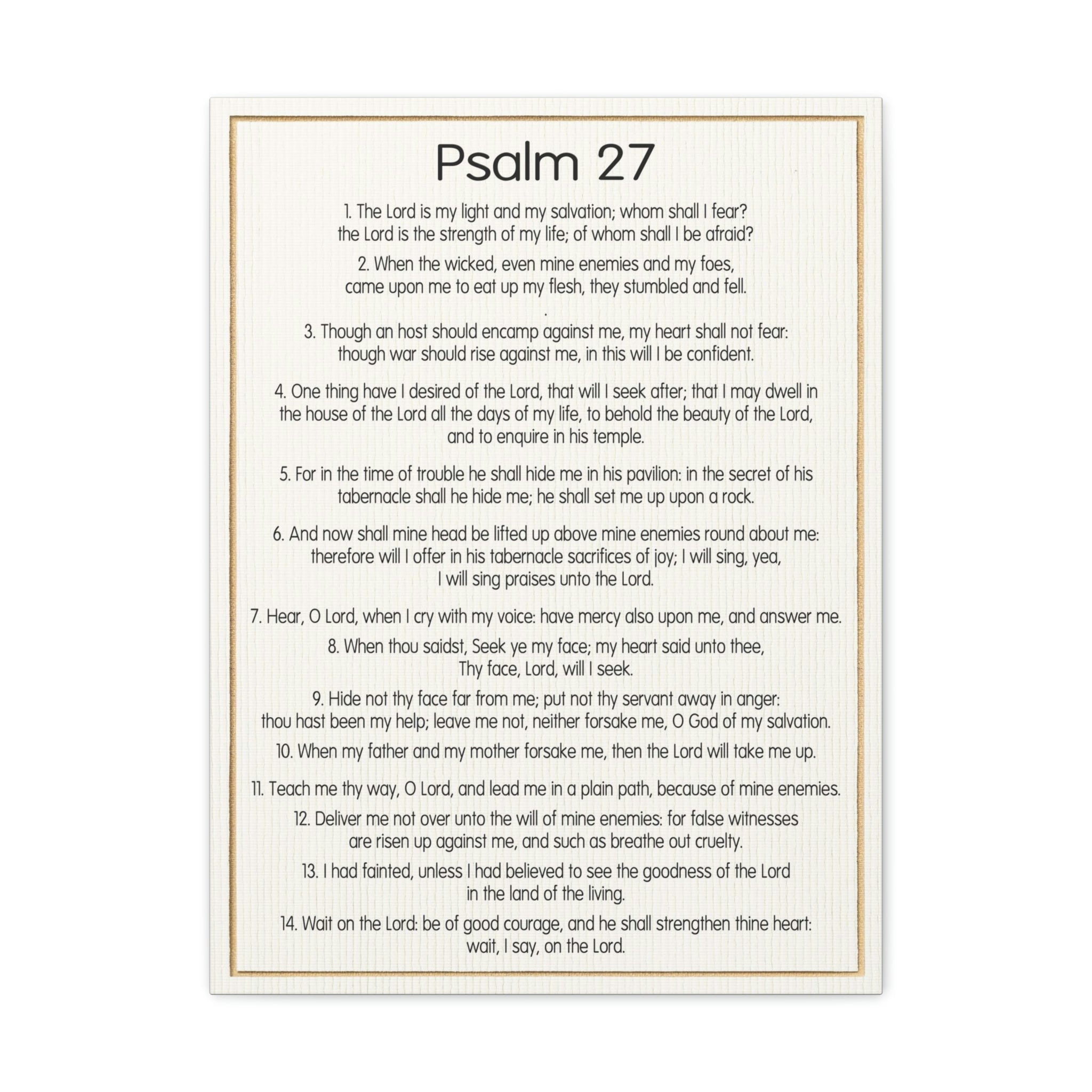 Scripture Walls Psalm 27 Fearless Trust in God Bible VChaptererse ...