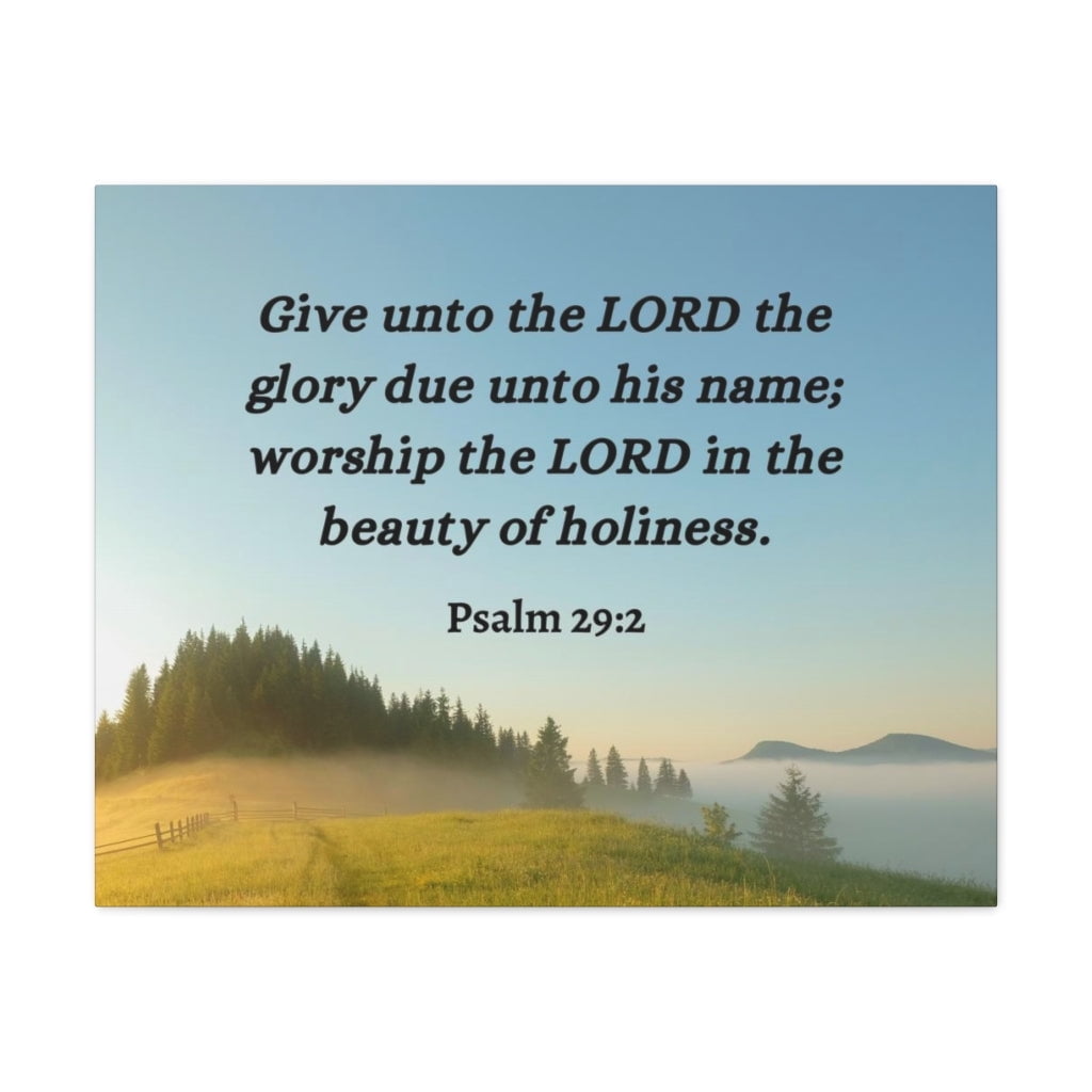 Scripture Walls Psalm 29:2 Worship The Lord Bible Verse Canvas ...