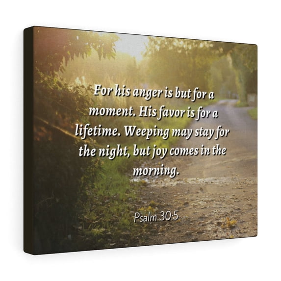 Scripture Walls Psalm 30:5 Joy In The Morning Bible Verse Canvas ...