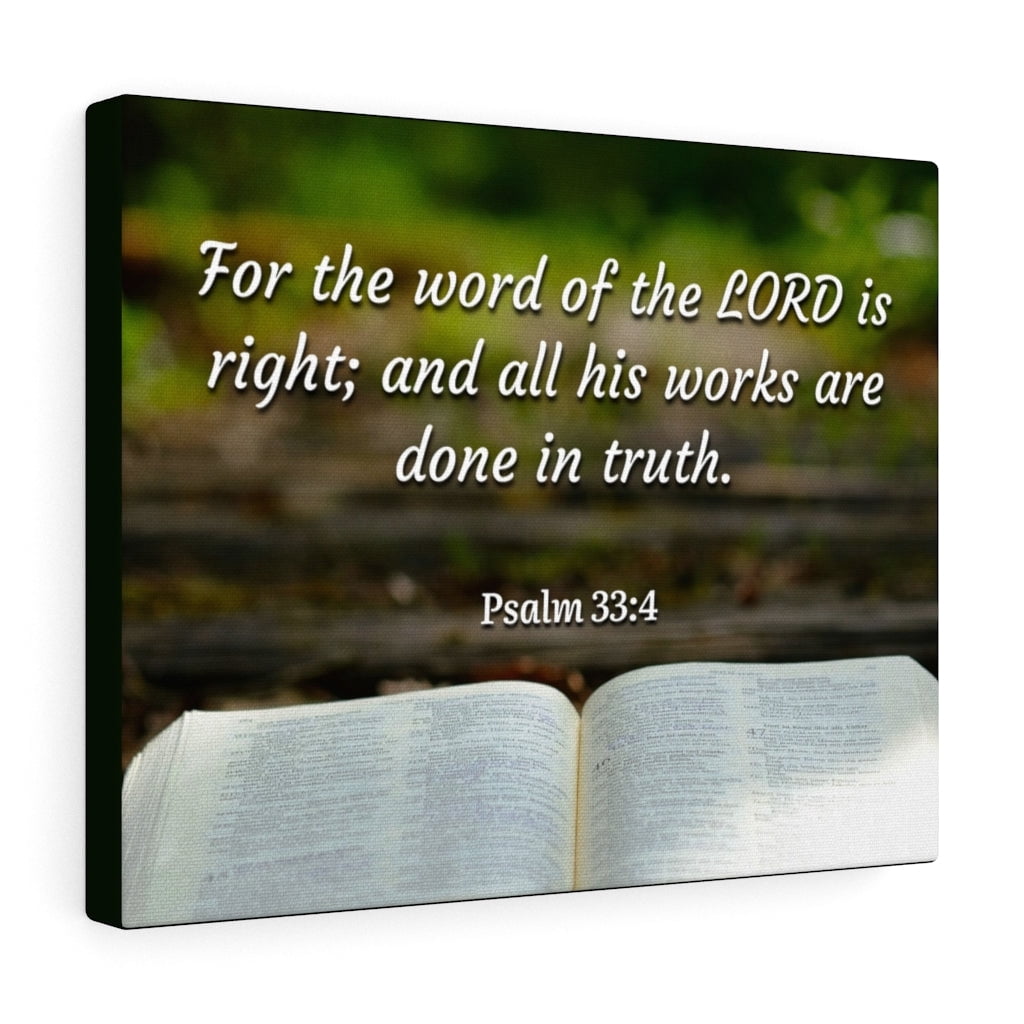 Scripture Walls Psalm 33:4 Done In Truth Bible Verse Canvas Christian ...