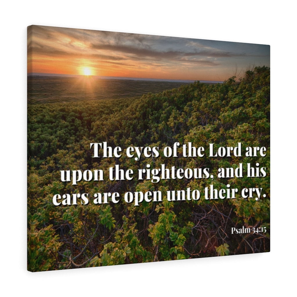 Scripture Walls Psalm 34:15 Eyes & Ears Of God Bible Verse Canvas ...