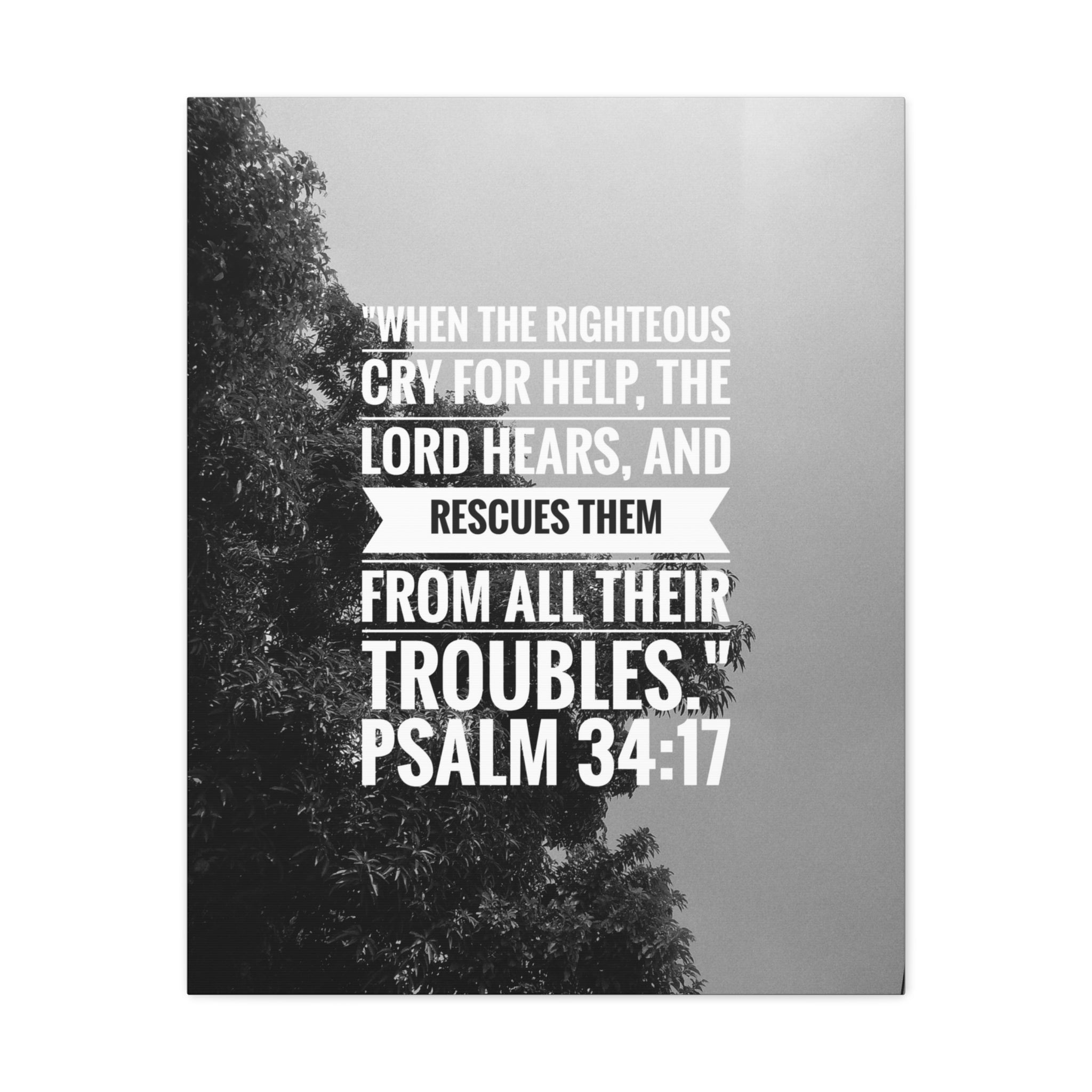 Scripture Walls Psalm 34:17 Rescues Them Christian Wall Art Bible Verse ...