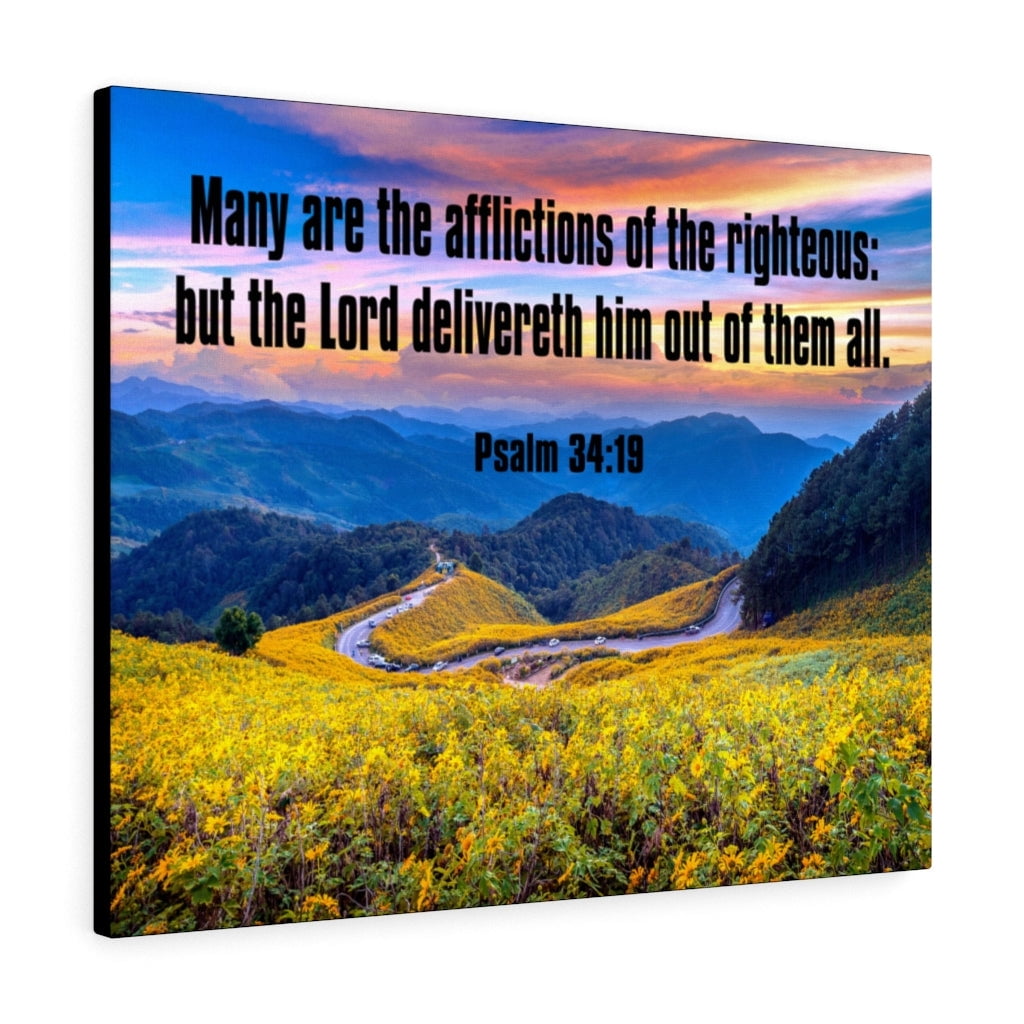 Scripture Walls Psalm 34:19 Afflictions of the Righteous Bible Verse ...