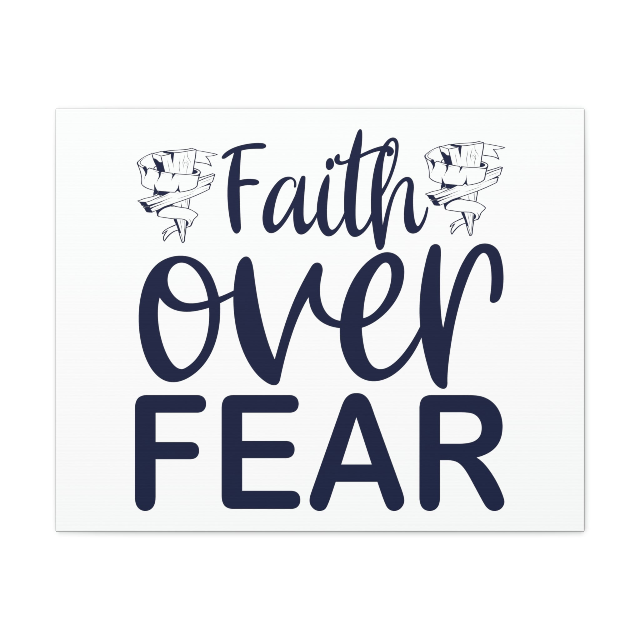 Scripture Walls Psalm 34:4 Faith Over Fear Wood Cross Bible Verse ...