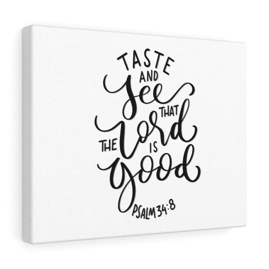 Scripture Walls Psalm 34:8 Taste And See Bible Verse Canvas Christian ...