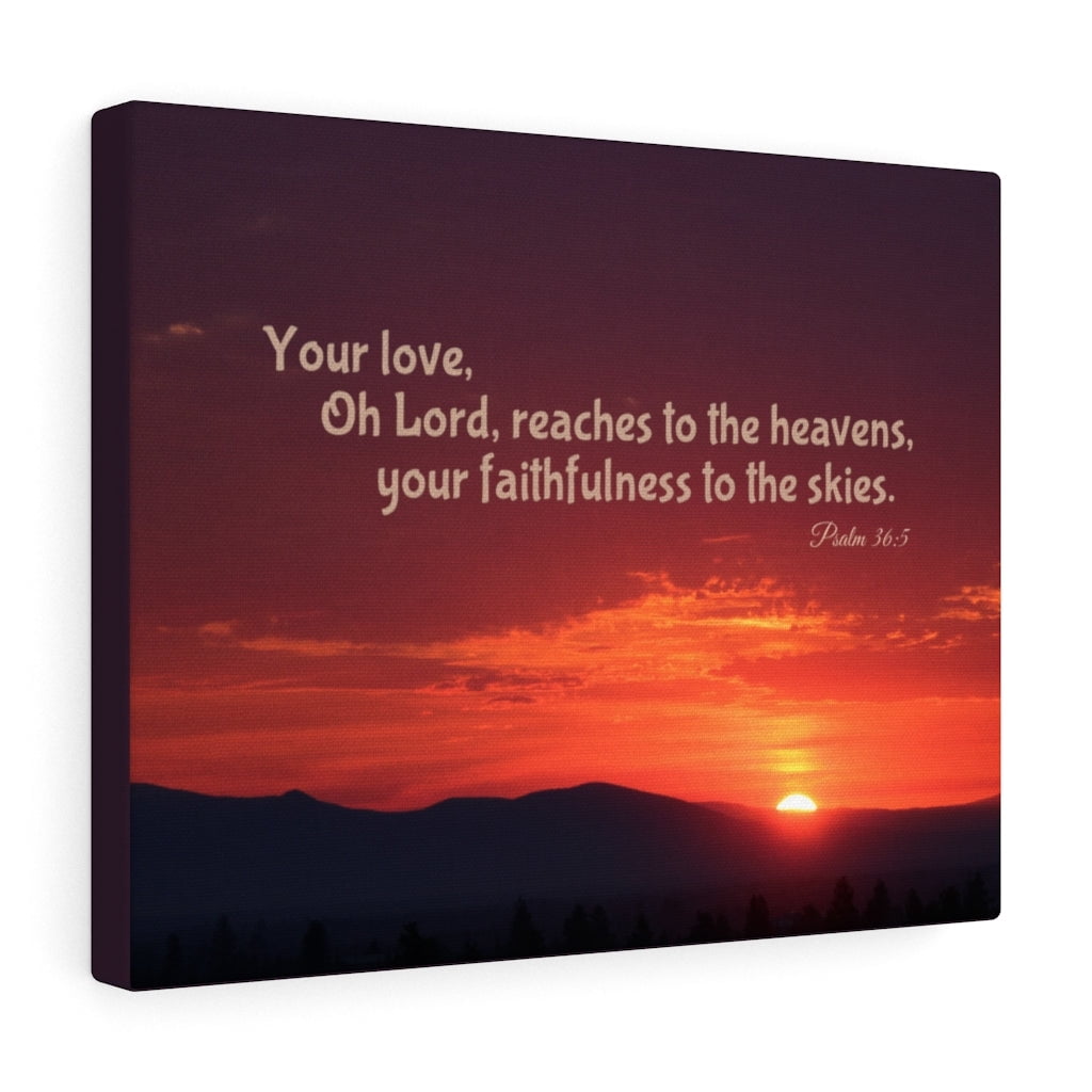 Scripture Walls Psalm 36:5 Reaches To The Heavens Bible Verse Canvas ...