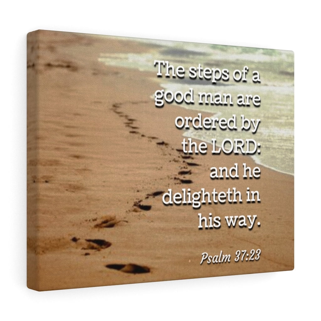 Scripture Walls Psalm 37:23 The Steps Bible Verse Canvas Christian Wall ...