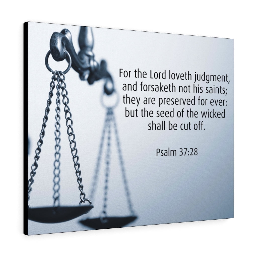 Scripture Walls Psalm 37:28 Lord Loveth Judgment Bible Verse Canvas ...
