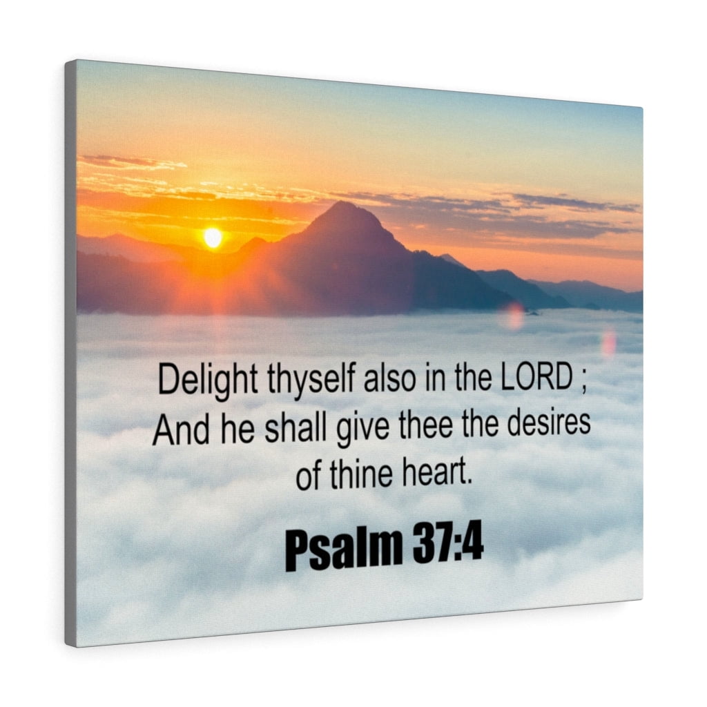 Scripture Walls Psalm 37:4 Delight Thyself Bible Verse Canvas Christian ...