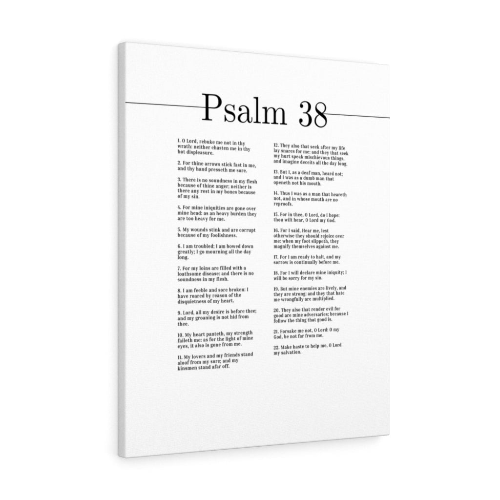 Scripture Walls Psalm 38 O Lord My Salvation White Bible Chapter Canvas ...
