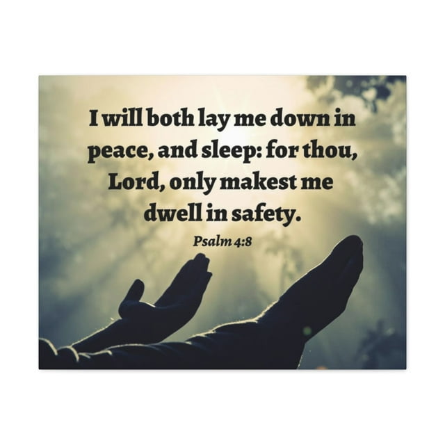 Scripture Walls Psalm 4:8 Dwell In Safety Bible Verse Canvas Christian ...