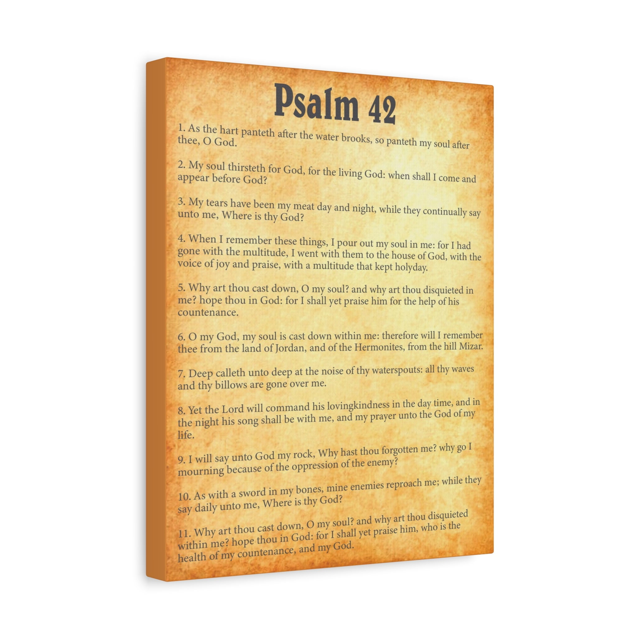 Scripture Walls Psalm 42 Gold Bible Chapter Canvas Christian Wall Art ...