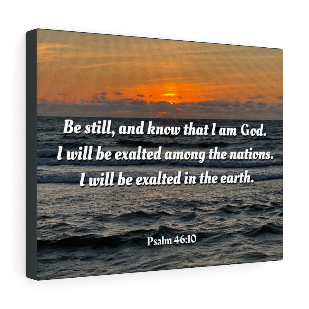Scripture Walls Psalm 46:10 Be Still Sunset Bible Verse Canvas ...