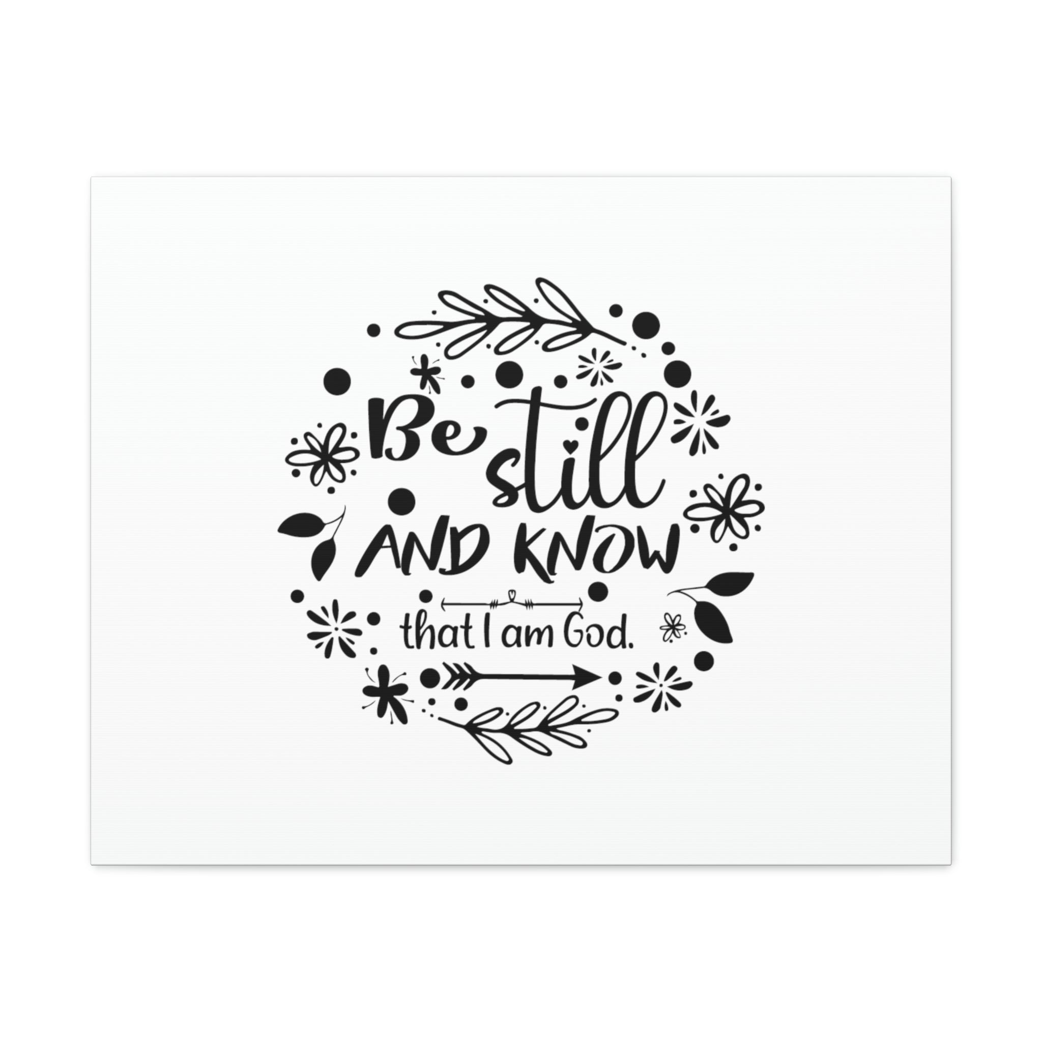 Scripture Walls Psalm 46:10 I Am God Circle Bible Verse Canvas ...