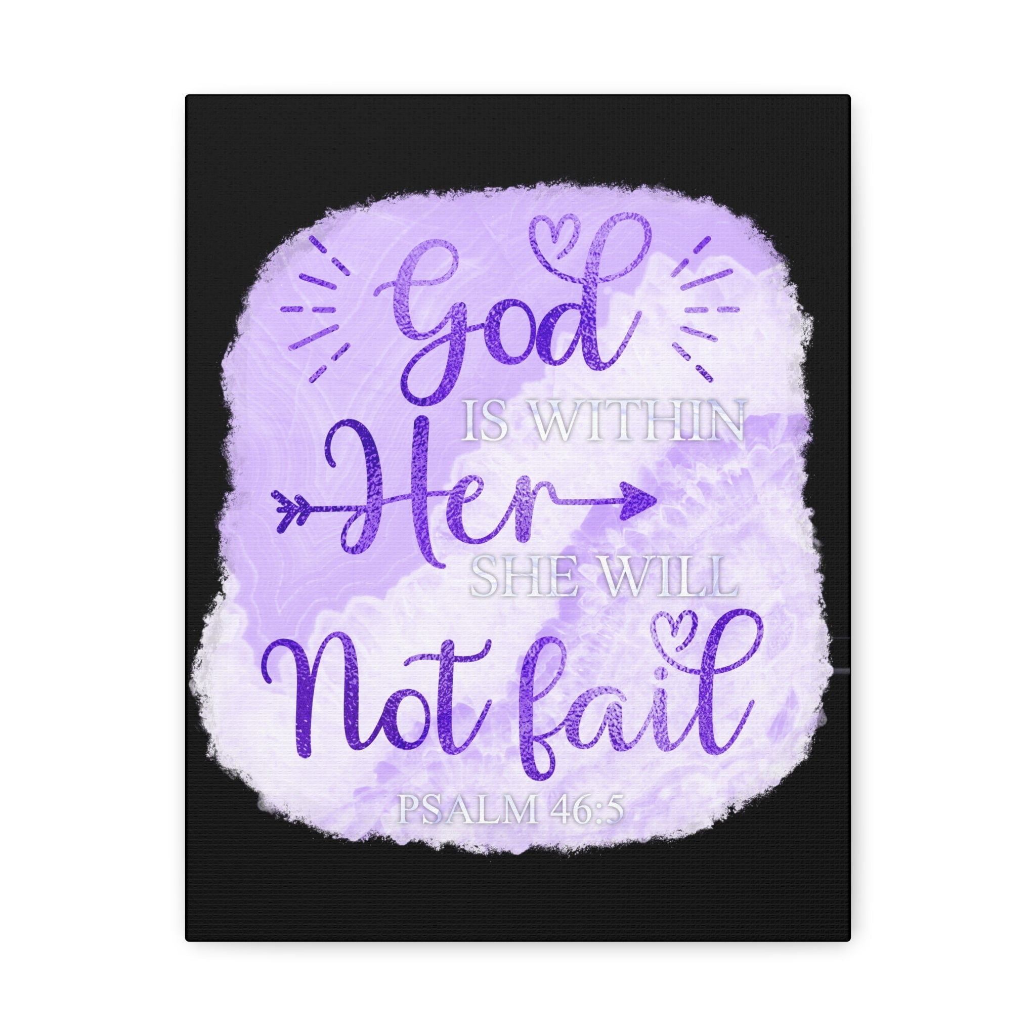 Scripture Walls Psalm 46:5 God is Within Her Bible Purple Black Verse ...