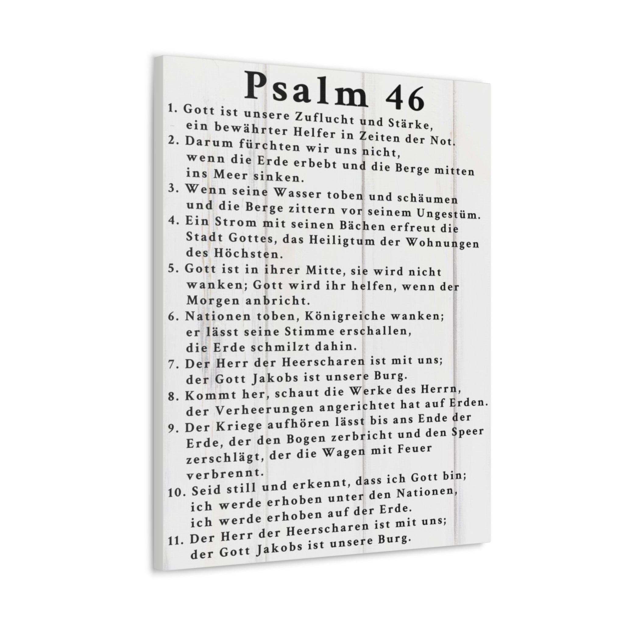 Scripture Walls Psalm 46 German White Bible Verse Canvas Christian Wall ...
