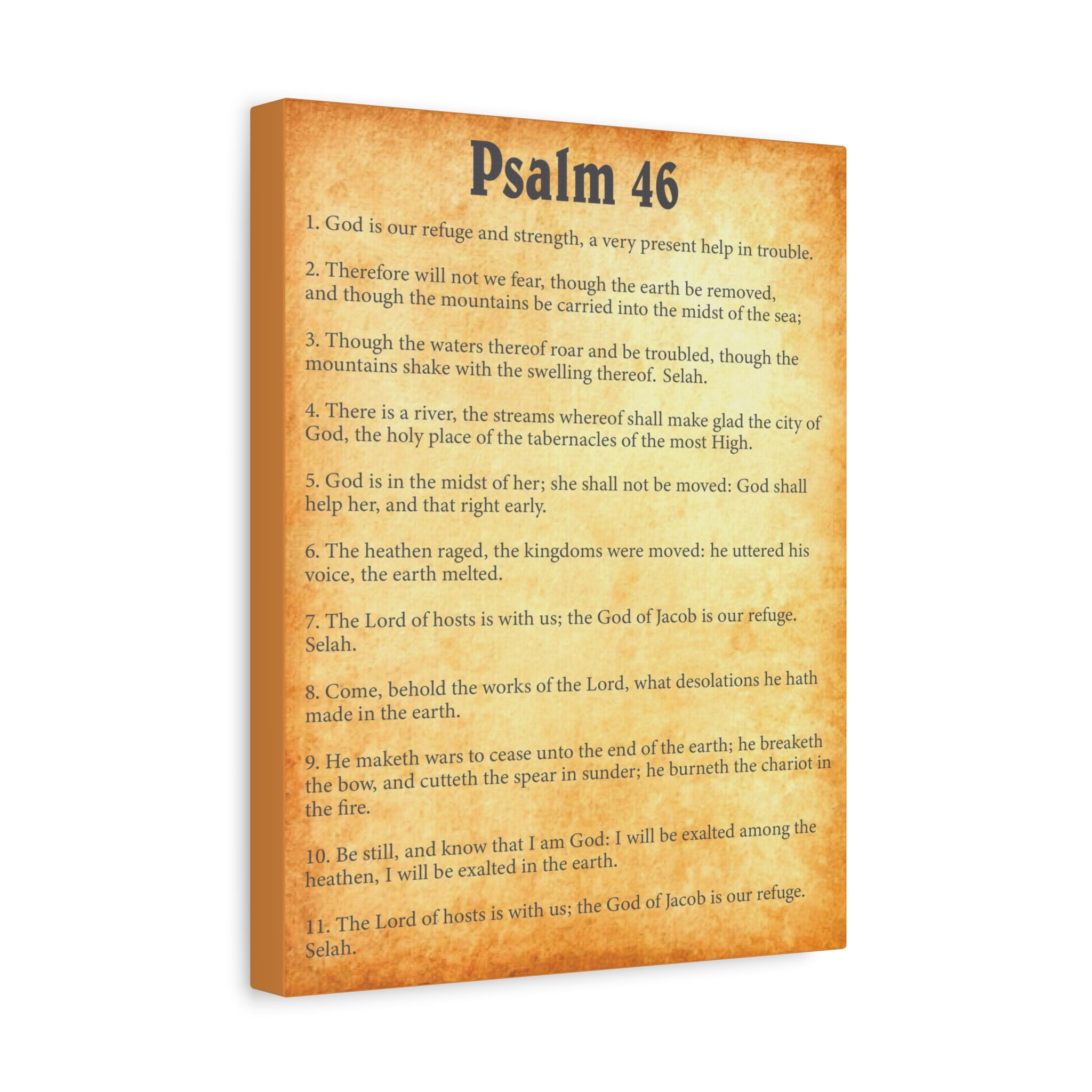 Scripture Walls Psalm 46 Gold Bible Chapter Canvas Christian Wall Art ...