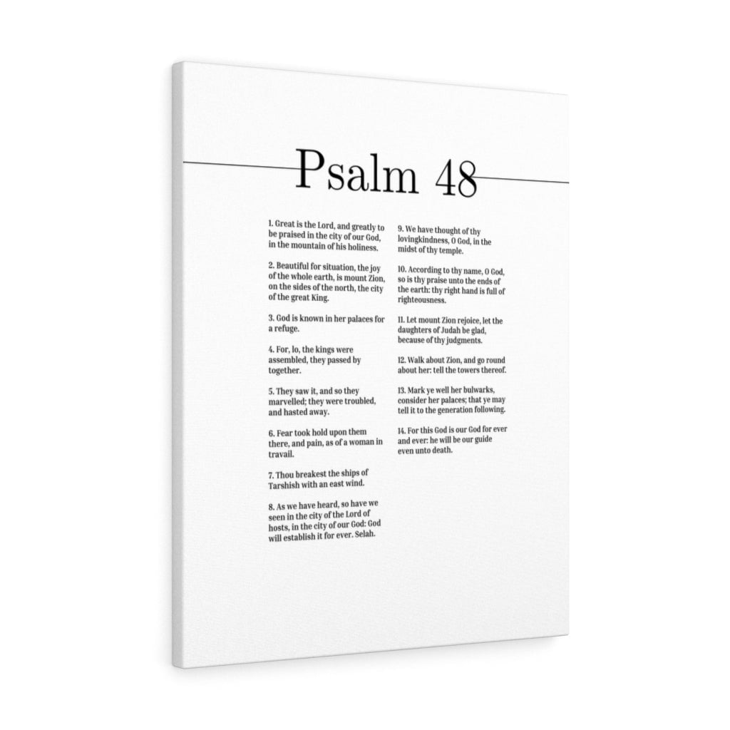 Scripture Walls Psalm 48 Great Is The Lord Bible Chapter Canvas ...