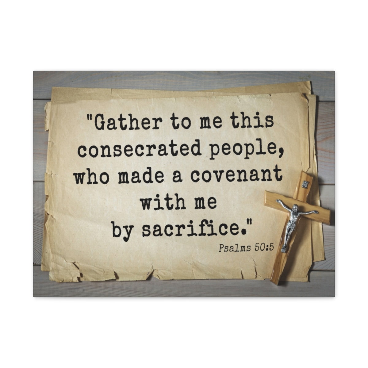 Scripture Walls Psalm 50:5 By Sacrifice Bible Verse Canvas Christian ...