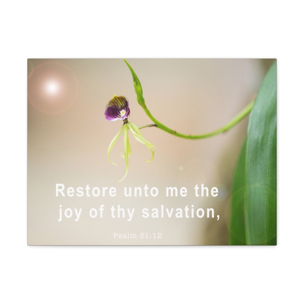 Scripture Walls Psalm 51:12 Restore Unto Me Bible Verse Canvas ...