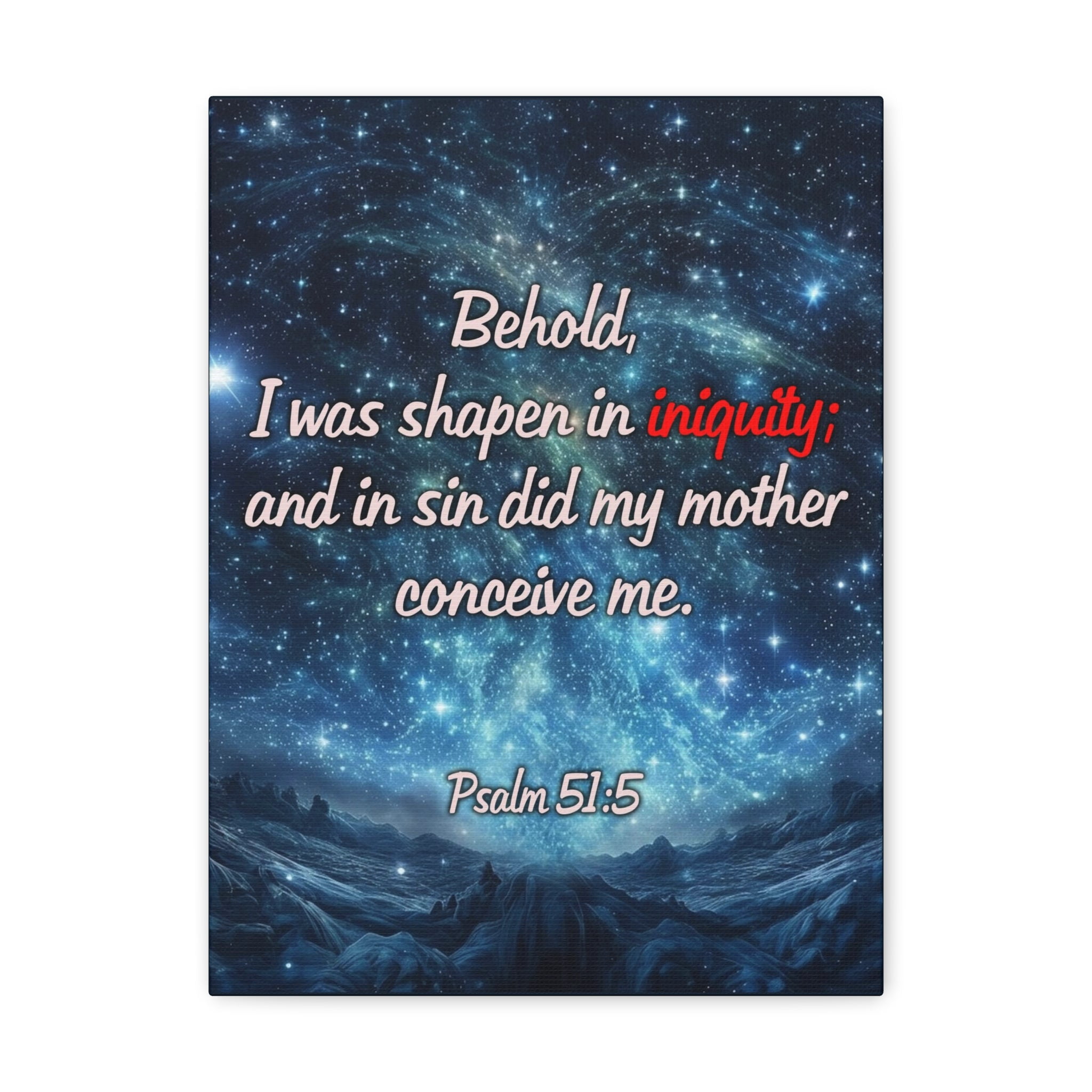 Scripture Walls Psalm 51:5 Original Sin Christian Wall Art Print Ready ...