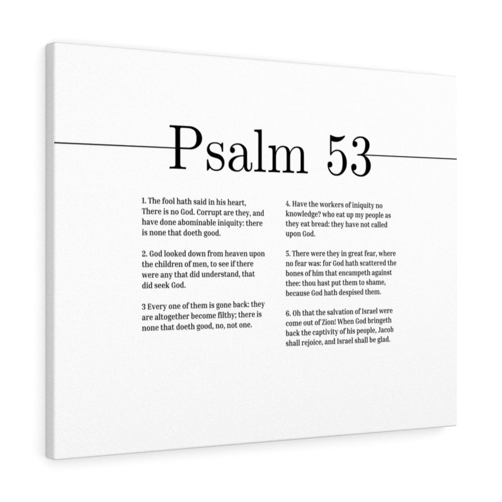 Scripture Walls Psalm 53 Man's Sinfulness Bible Chapter Canvas ...