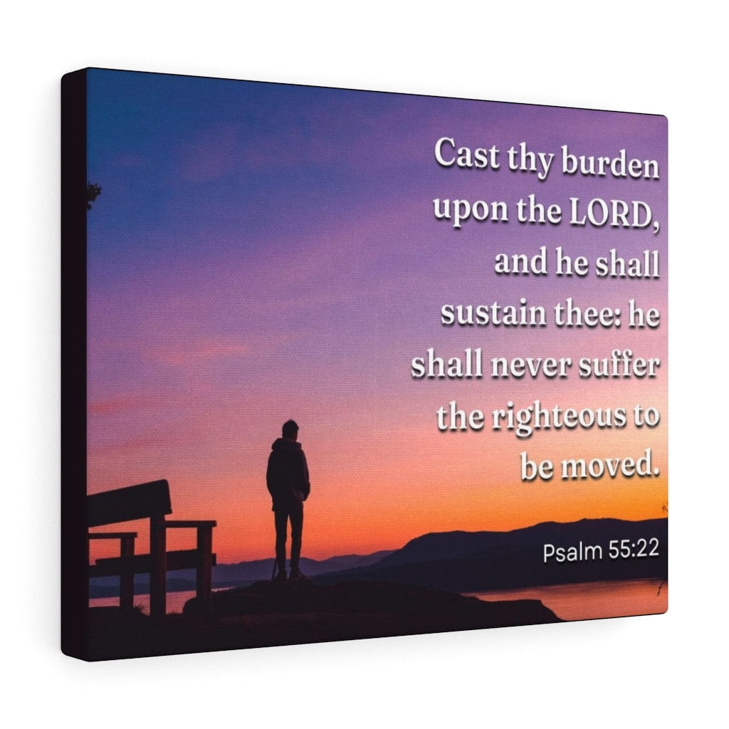 Scripture Walls Psalm 55:22 The Righteous Bible Verse Canvas Christian ...