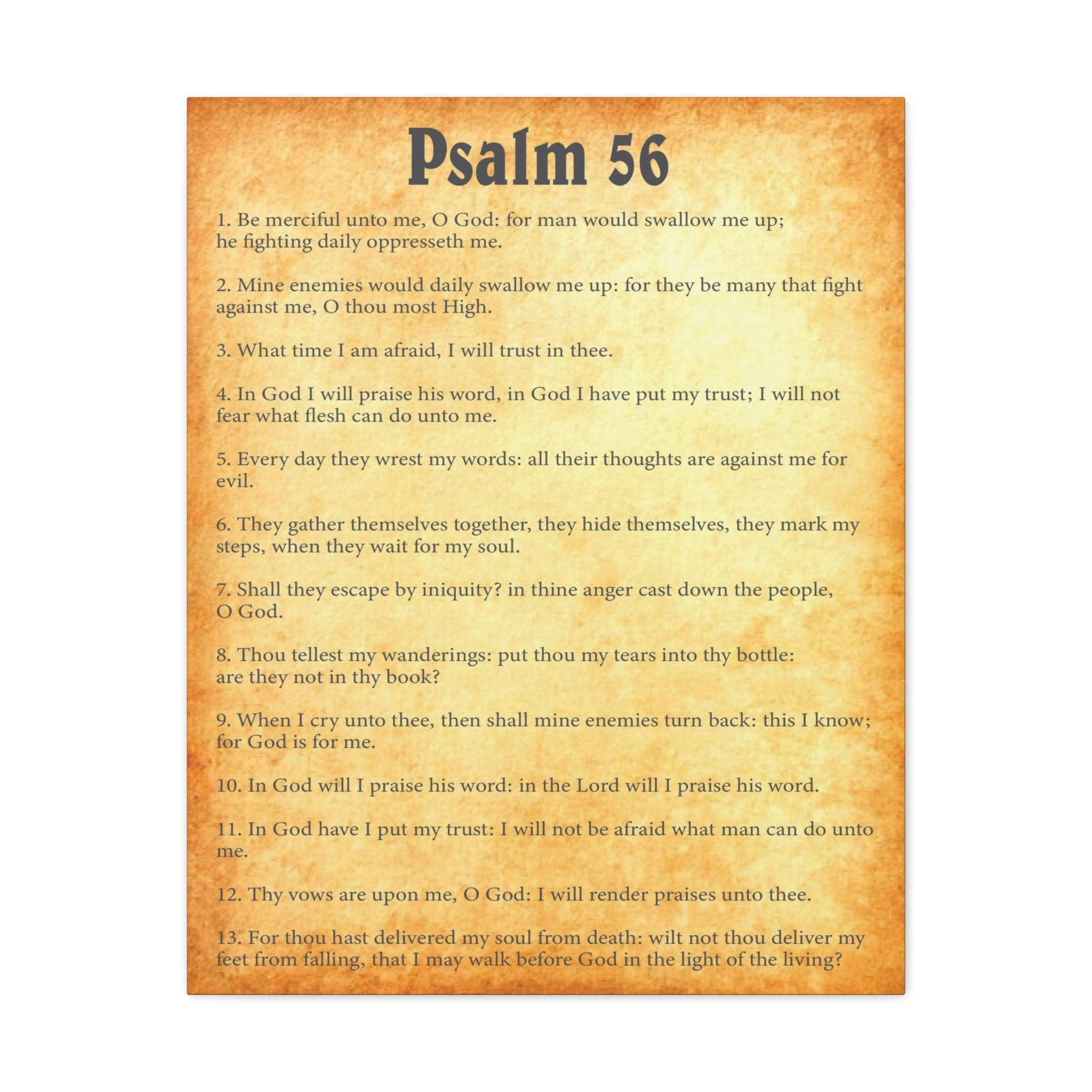 Scripture Walls Psalm 56 Chapter Gold Bible Canvas Christian Wall Art ...