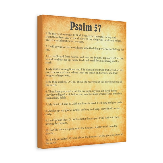 Scripture Walls Psalm 57 Gold Bible Chapter Canvas Christian Wall Art ...