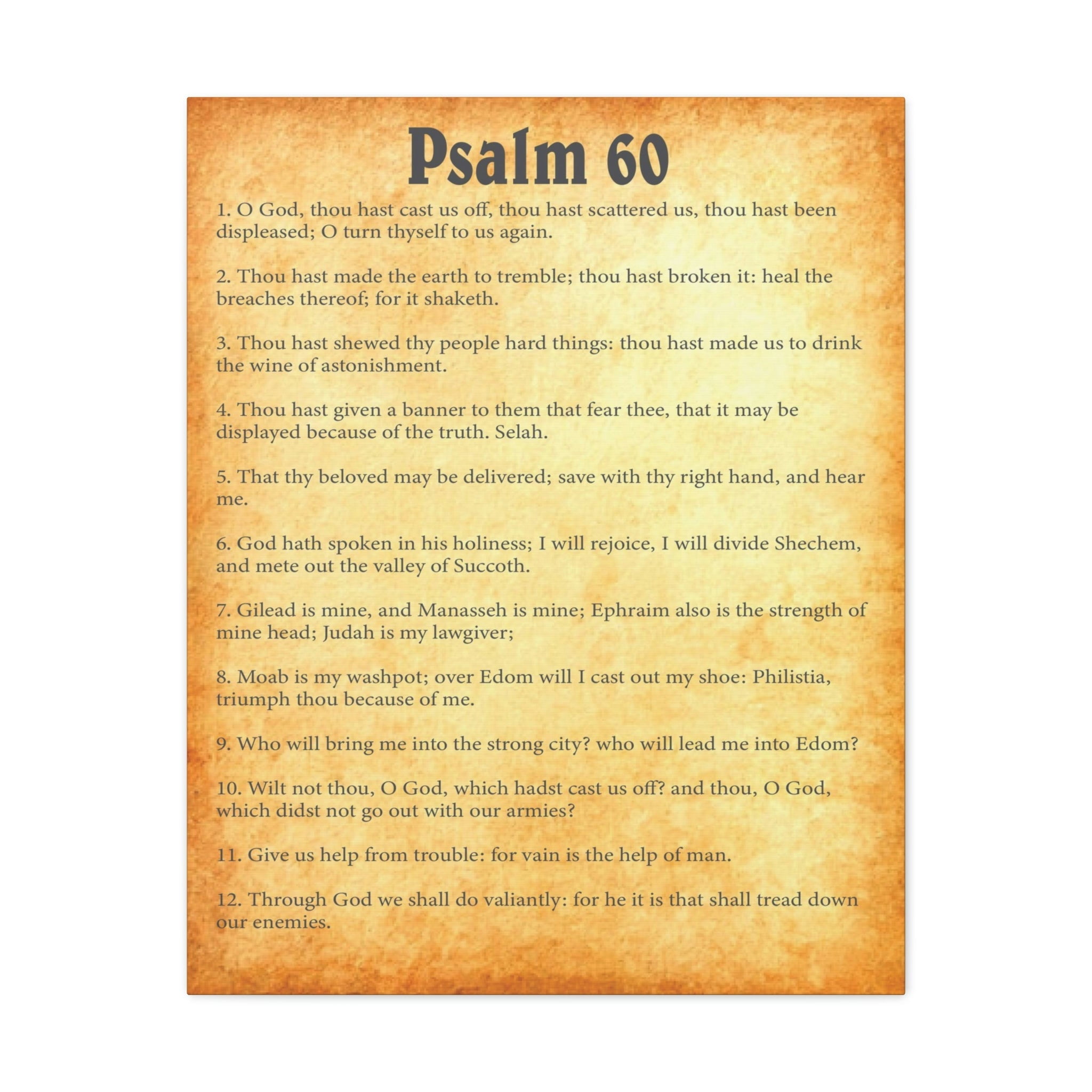 Scripture Walls Psalm 60 Chapter Gold Bible Canvas Christian Wall Art ...