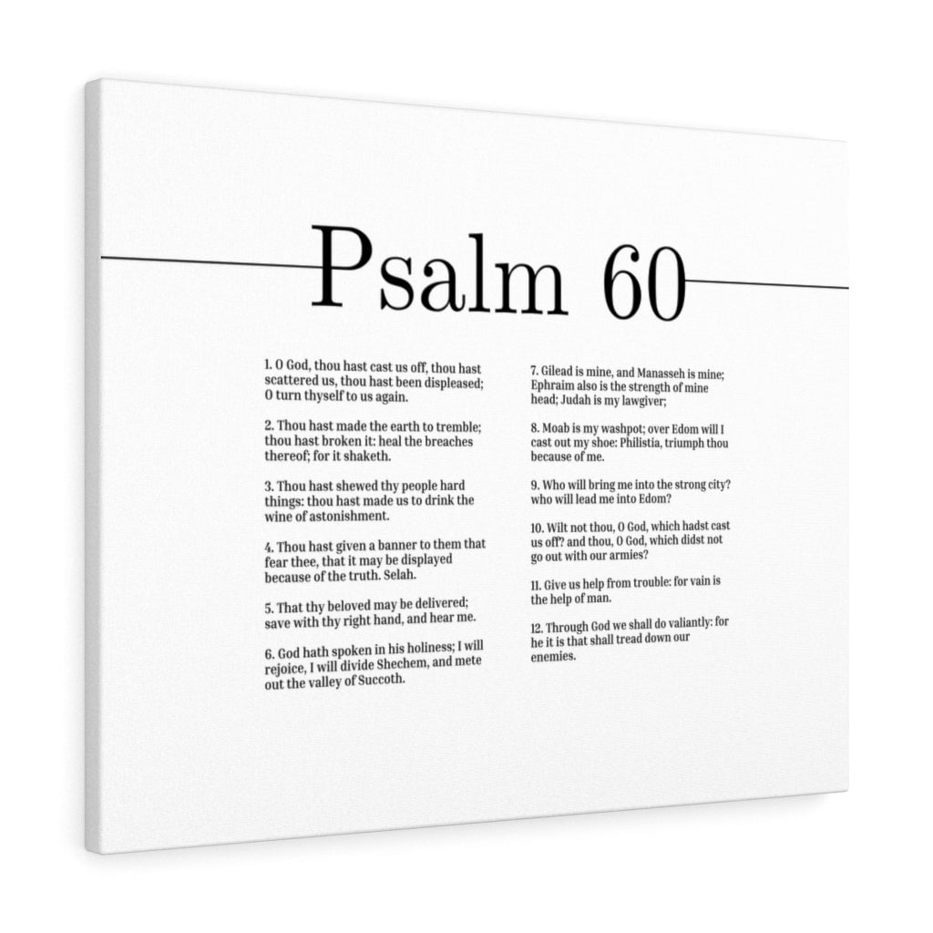 Scripture Walls Psalm 60 His Holiness Bible Chapter Canvas Christian Wall Art Ready to Hang ...