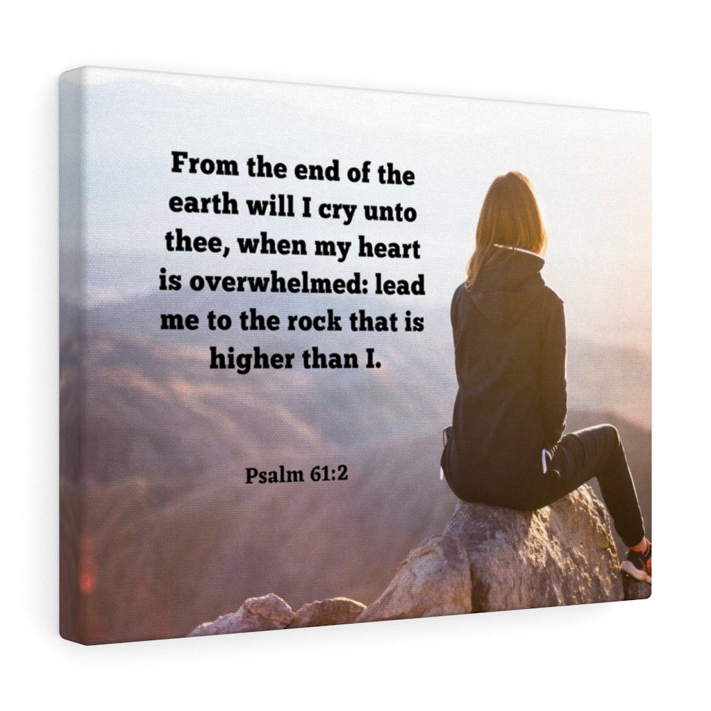 Scripture Walls Psalm 61:2 Bible From The End Verse Canvas Christian ...