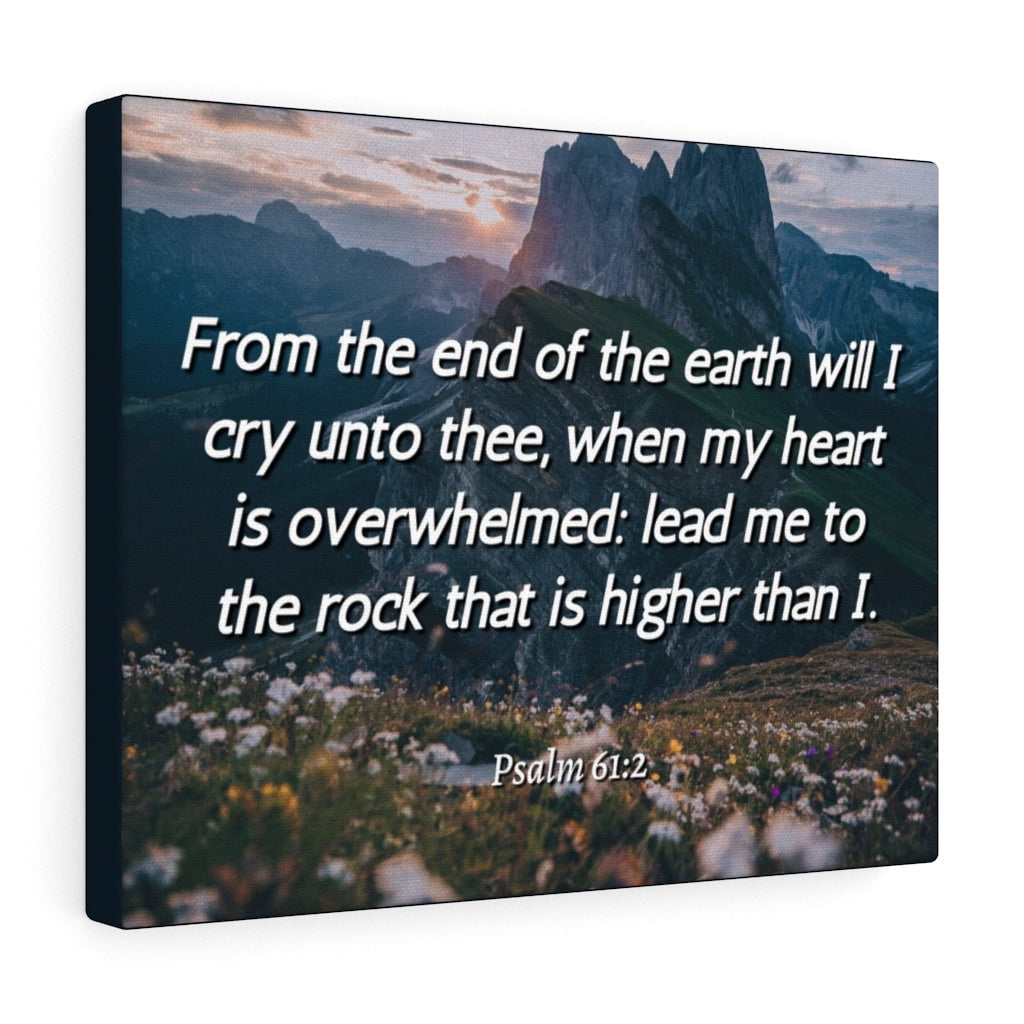 Scripture Walls Psalm 61:2 Heart Is Overwhelmed Bible Verse Canvas ...