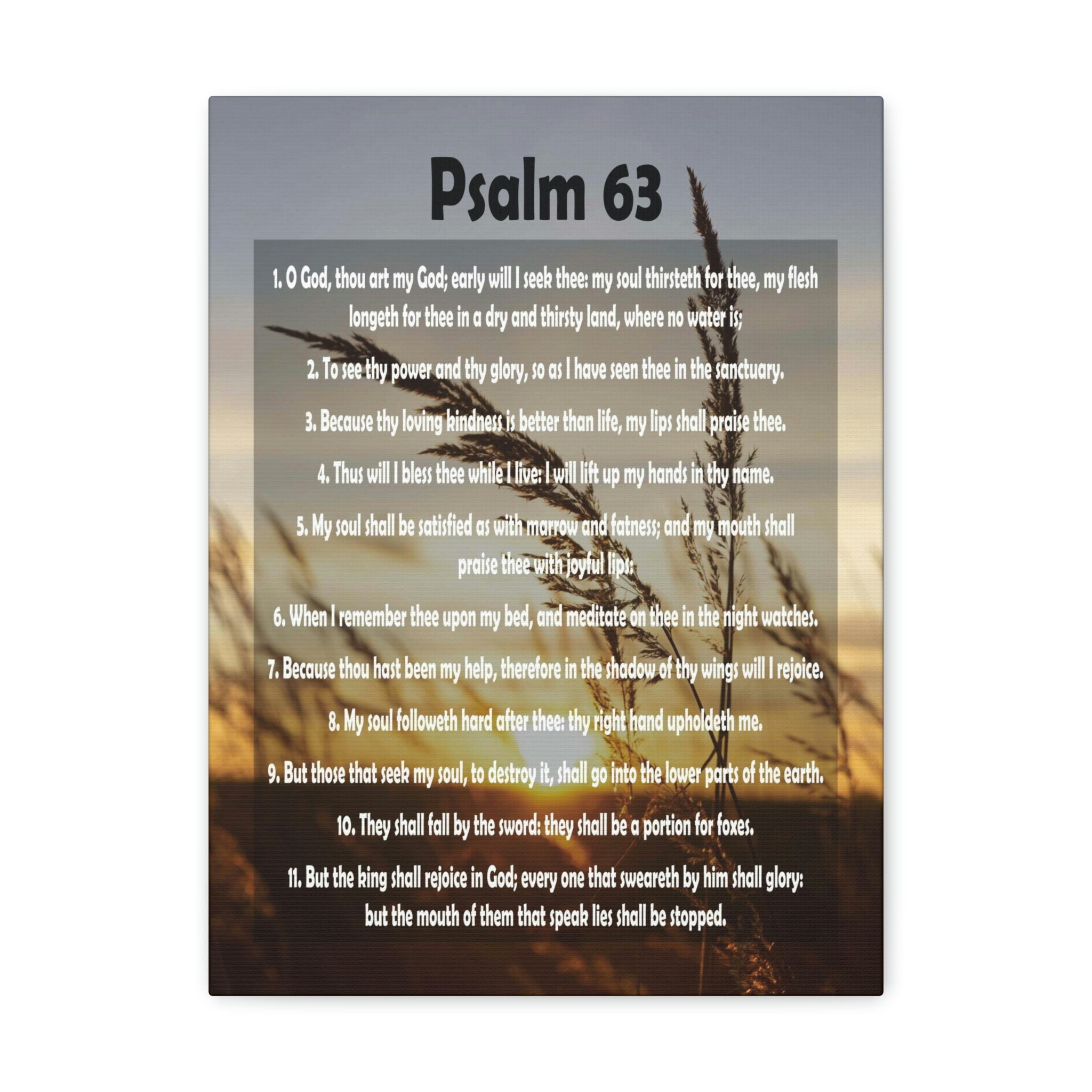Scripture Walls Psalm 63:4 Earnestly Seeking My Lord Bible Verse Canvas ...
