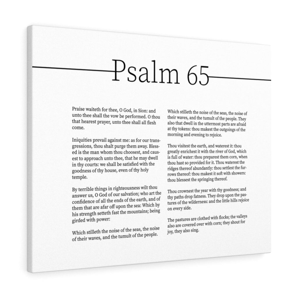Scripture Walls Psalm 65 God Of Blessings White Bible Chapter Canvas ...
