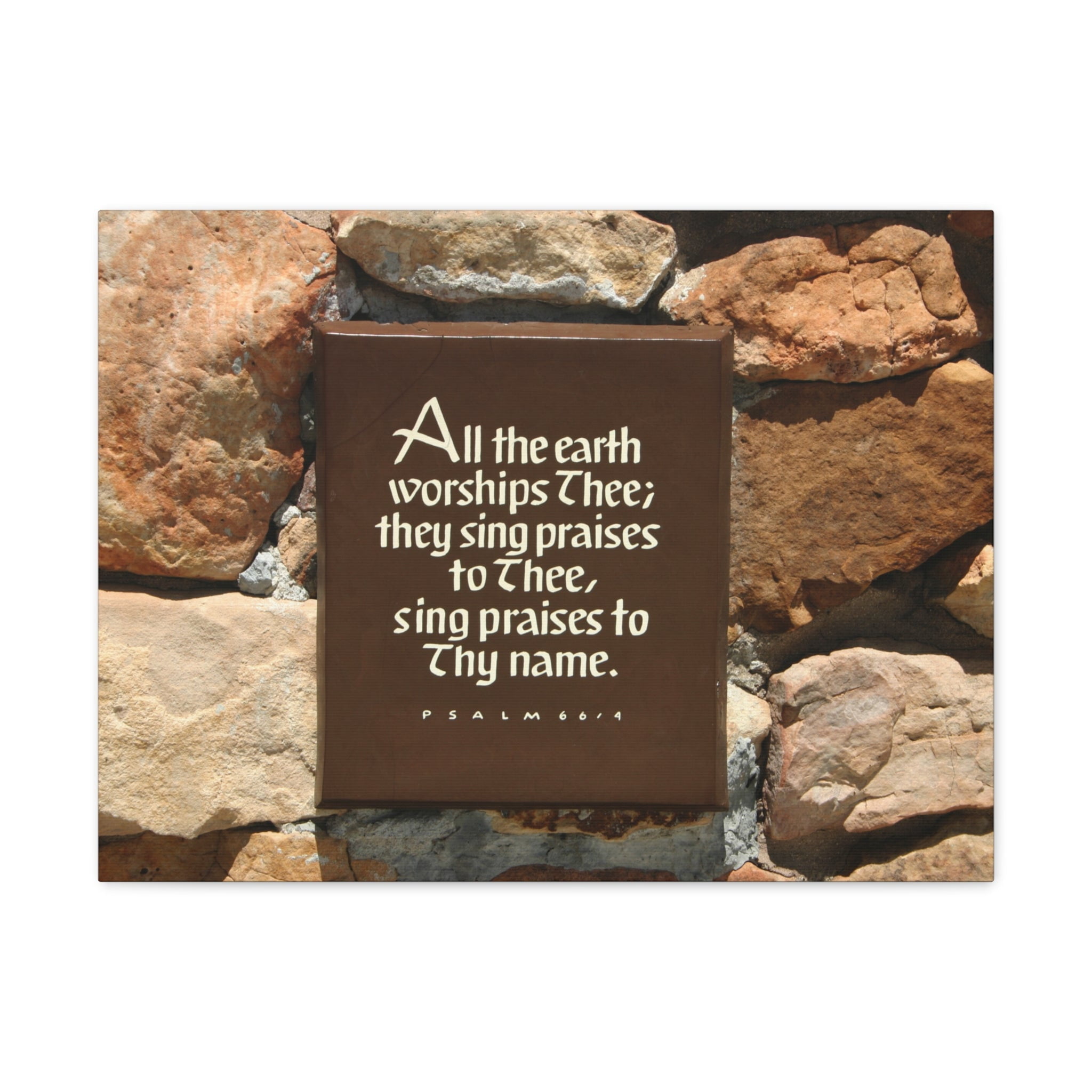Scripture Walls Psalm 66:Worships Thee Bible Verse Canvas Christian ...