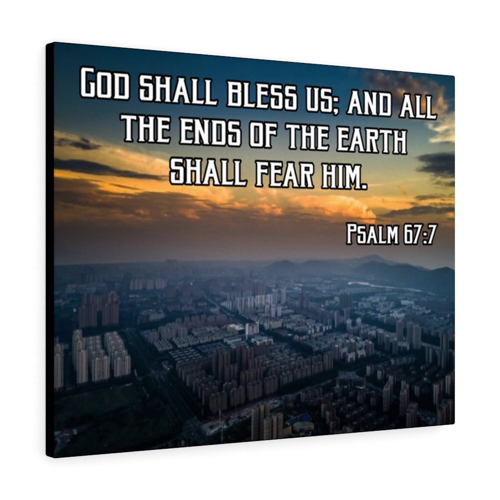 Scripture Walls Psalm 67:7 God Shall Bless Us Bible Verse Canvas ...