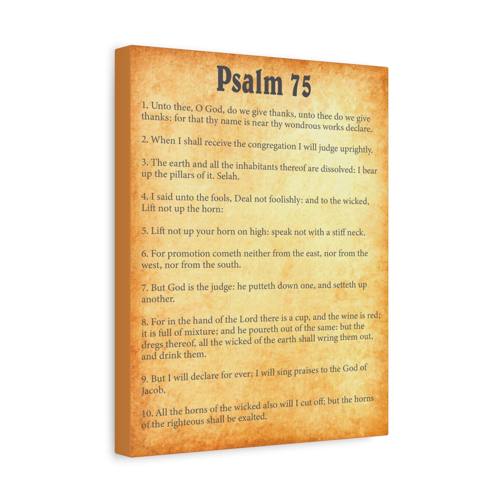 Scripture Walls Psalm 75 Gold Bible Chapter Canvas Christian Wall Art ...